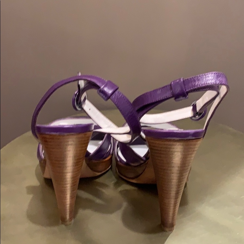 Studio Pollini Purple Platform Stacked Heel Sandal - Gem